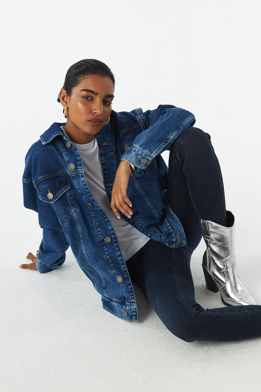 Indigo Wash Oversized Denim Jacket Scamp & Dude