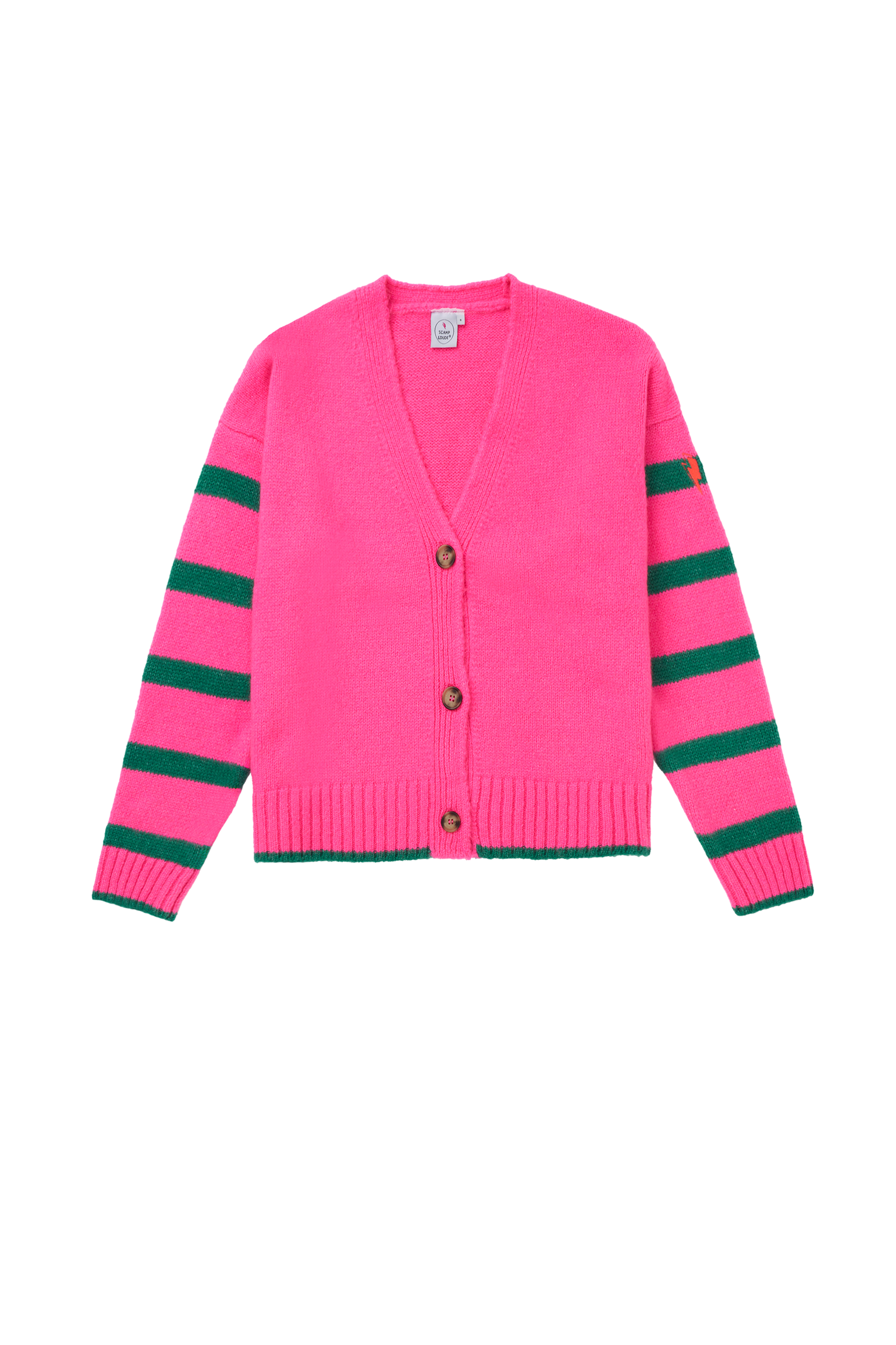 Pink & Green Stripe Cardigan | Scamp & Dude