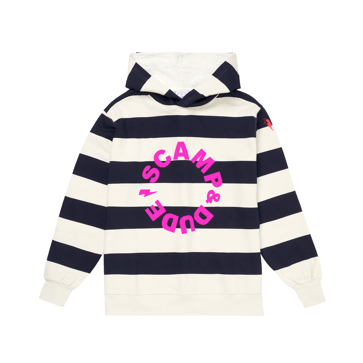 Navy with Cream Stripe and Logo Hoodie Scamp & Dude