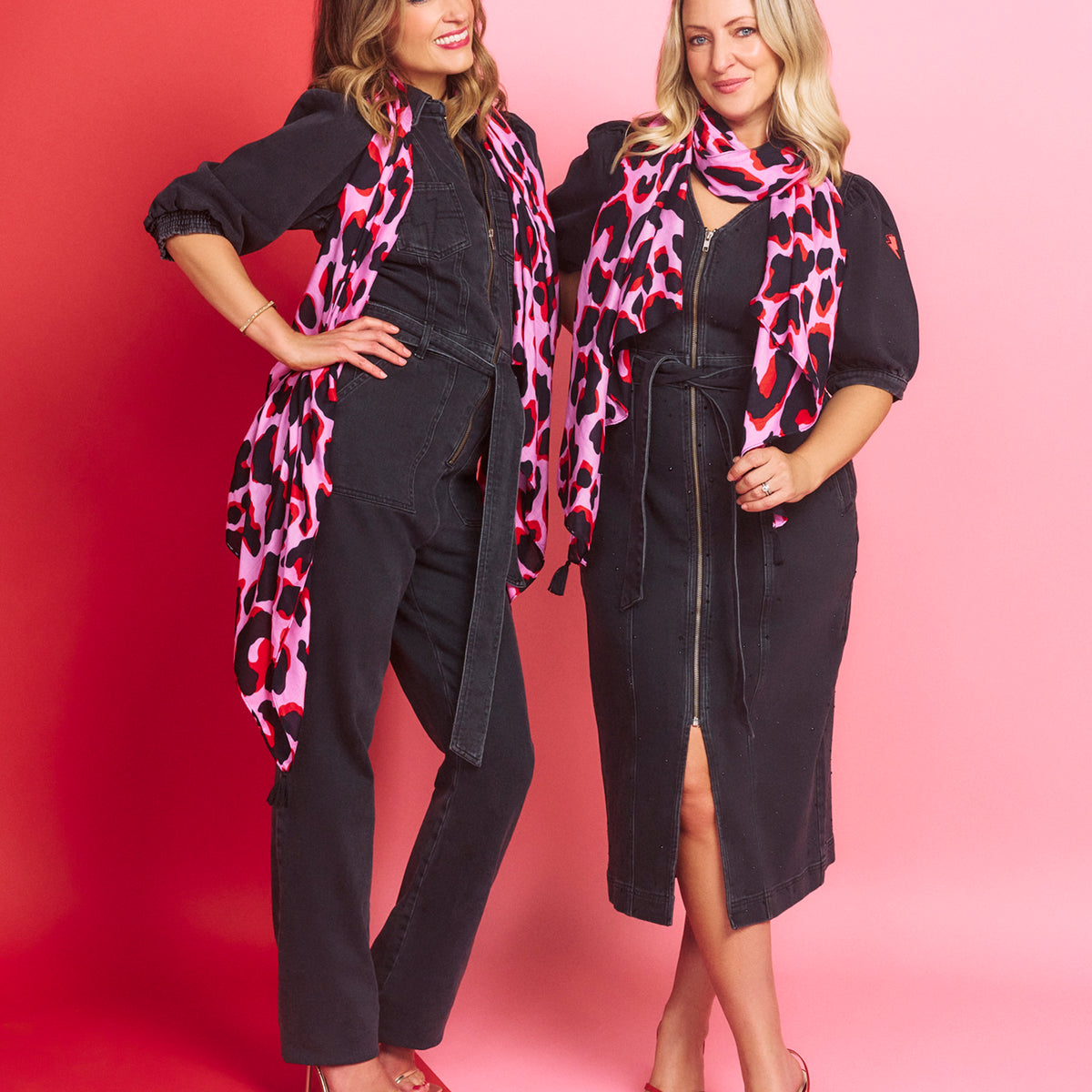 Scamp & Dude x Sophie McCartney Pink with Red and Black Mega Shadow Le