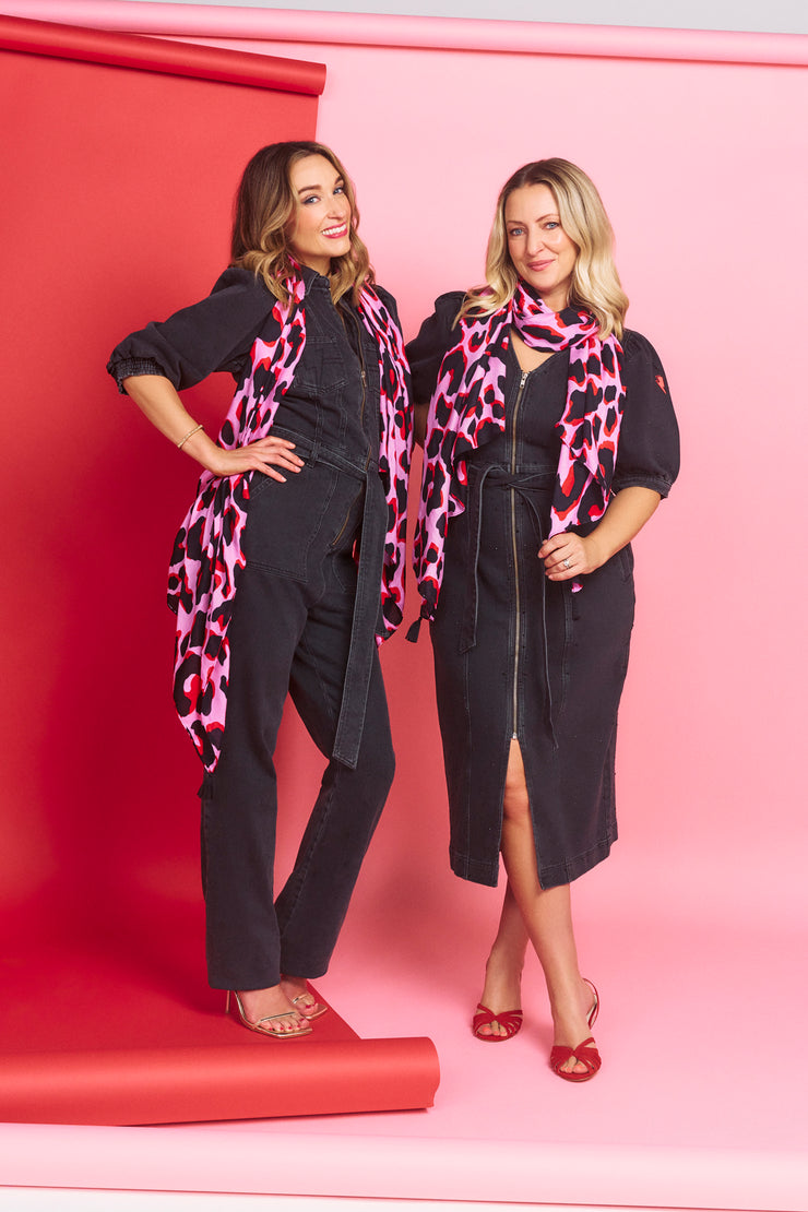 Scamp & Dude x Sophie McCartney Pink with Red and Black Mega Shadow Le