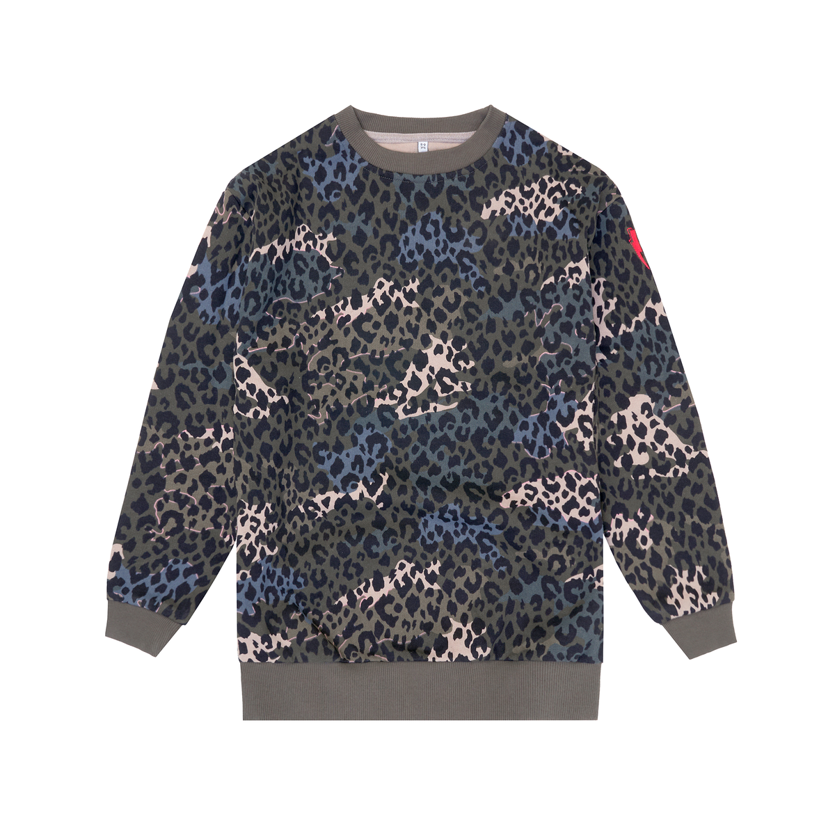 Kids Khaki with Green Wild Camo Oversized Sweatshirt Scamp & Dude