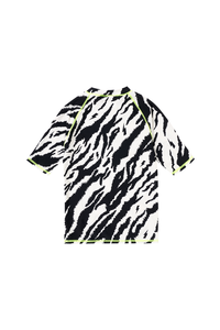 Kids Ivory with Black Shadow Tiger Rash Vest Scamp & Dude
