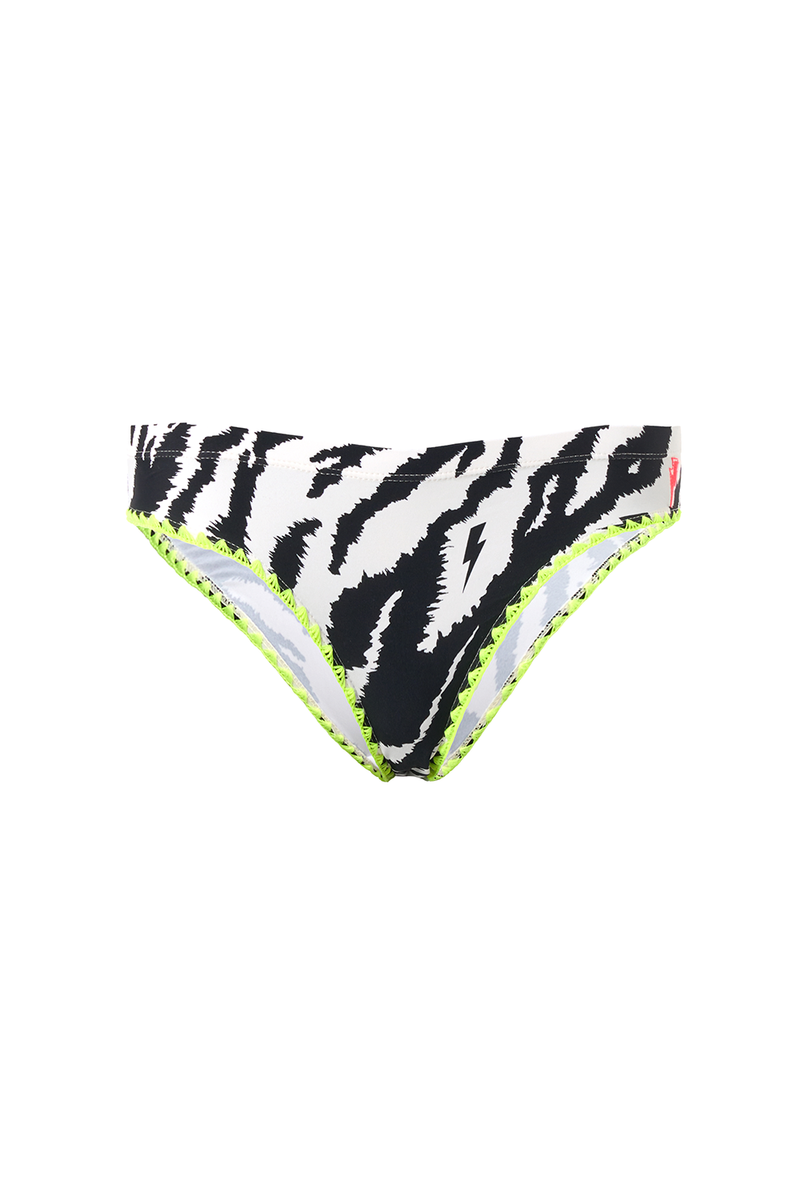 Ivory with Black Shadow Tiger Bikini Bottoms Scamp & Dude