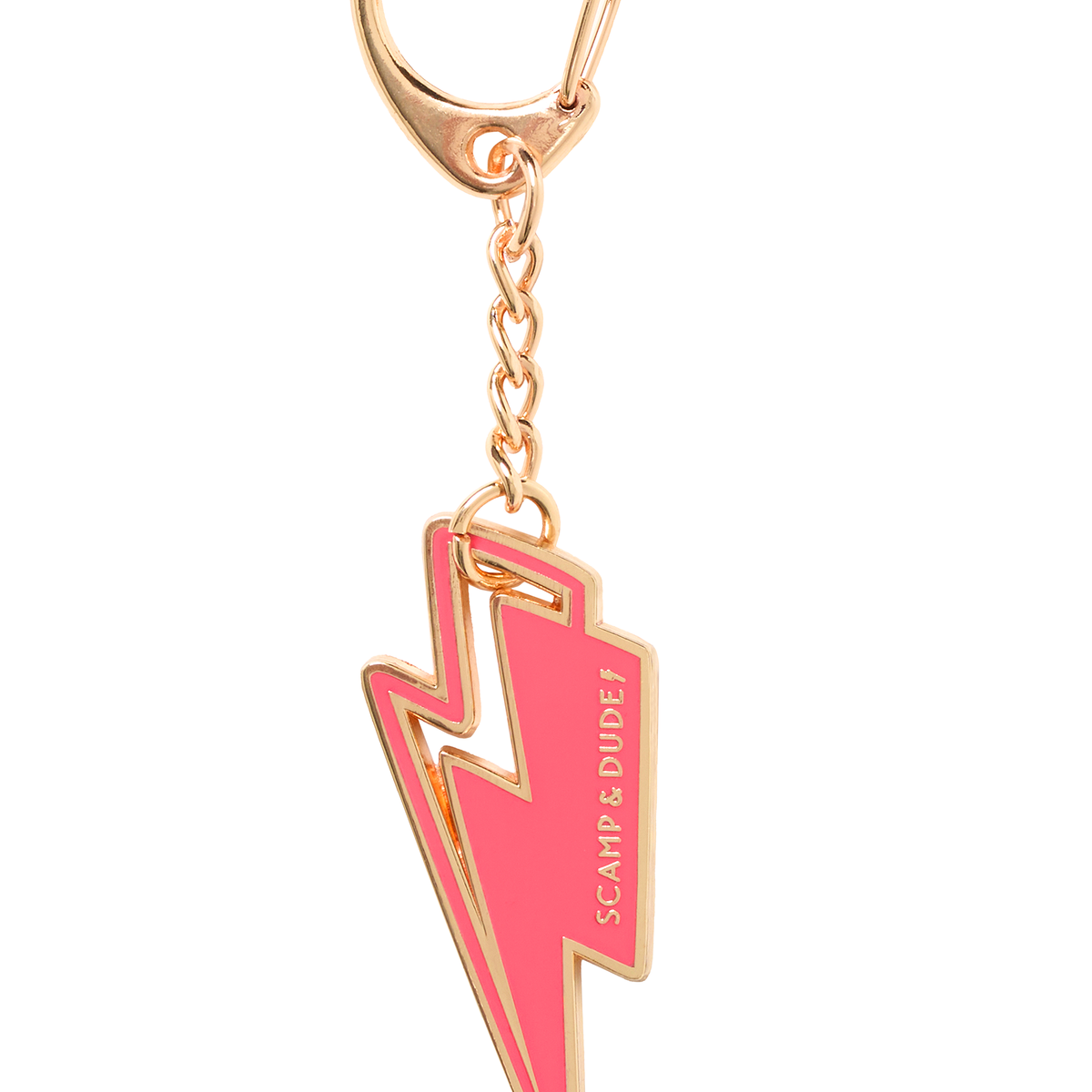 Coral Bolt Metal Keyring Scamp & Dude