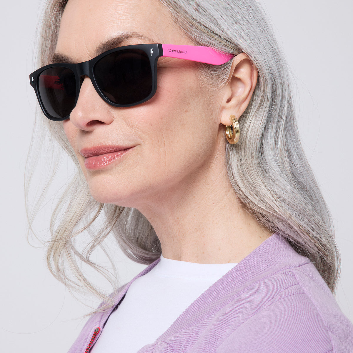 'Neon Sunnies' Black with Orange and Neon Pink – Scamp & Dude