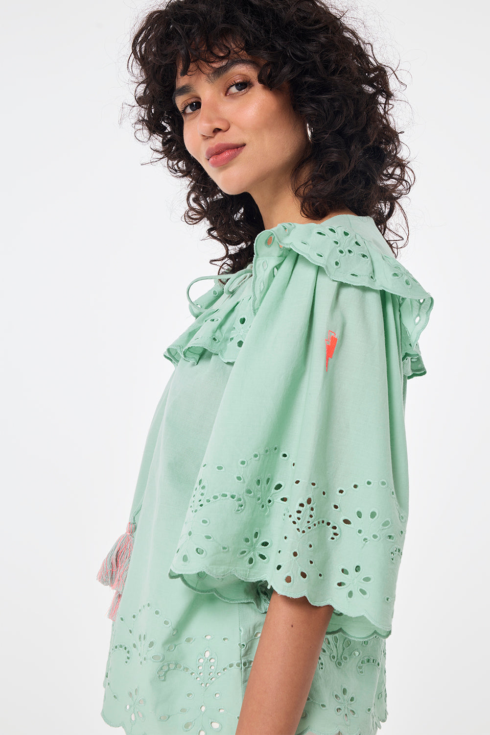 Green Cutwork Blouse Scamp & Dude