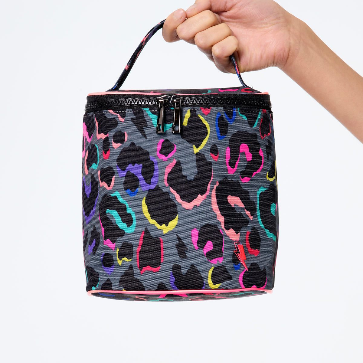 Grey with Rainbow Shadow Leopard Lunch Bag Scamp & Dude