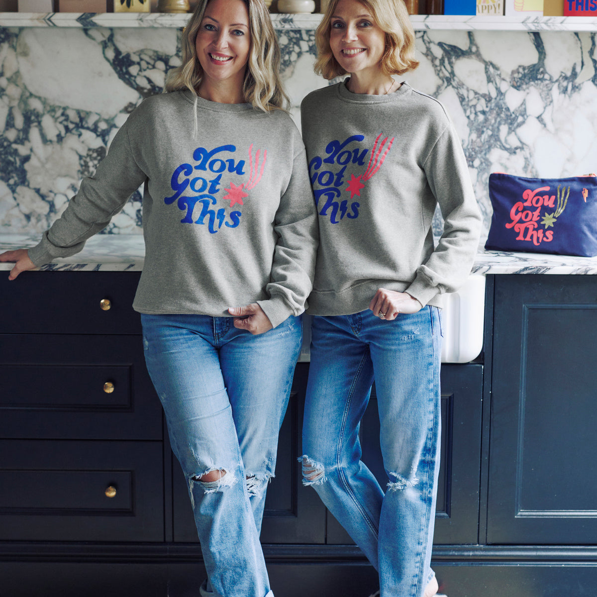 Scamp & Dude x Maggie's Grey Marl 'You Got This!' Charity Oversized Sw