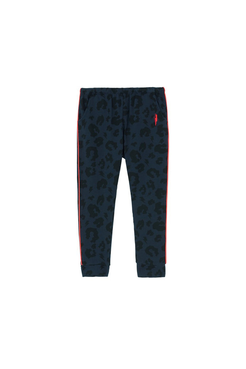 Cool Kids Joggers Navy With Black Leopard Print and Lightning Bolt ...