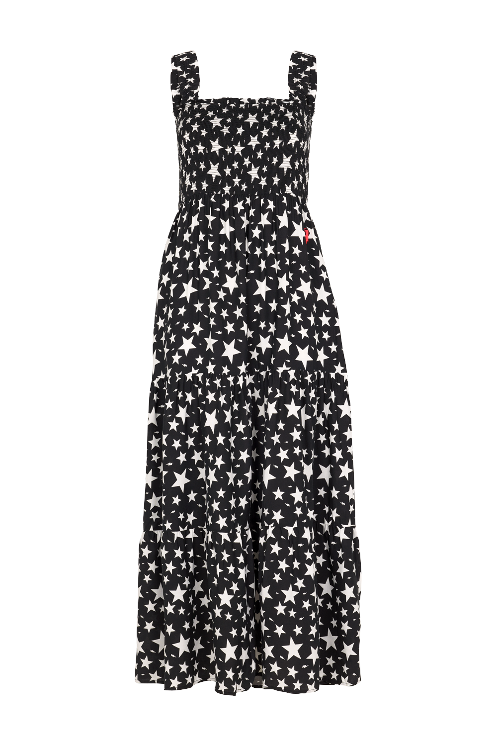 Black with White Star Maxi Sundress Scamp & Dude